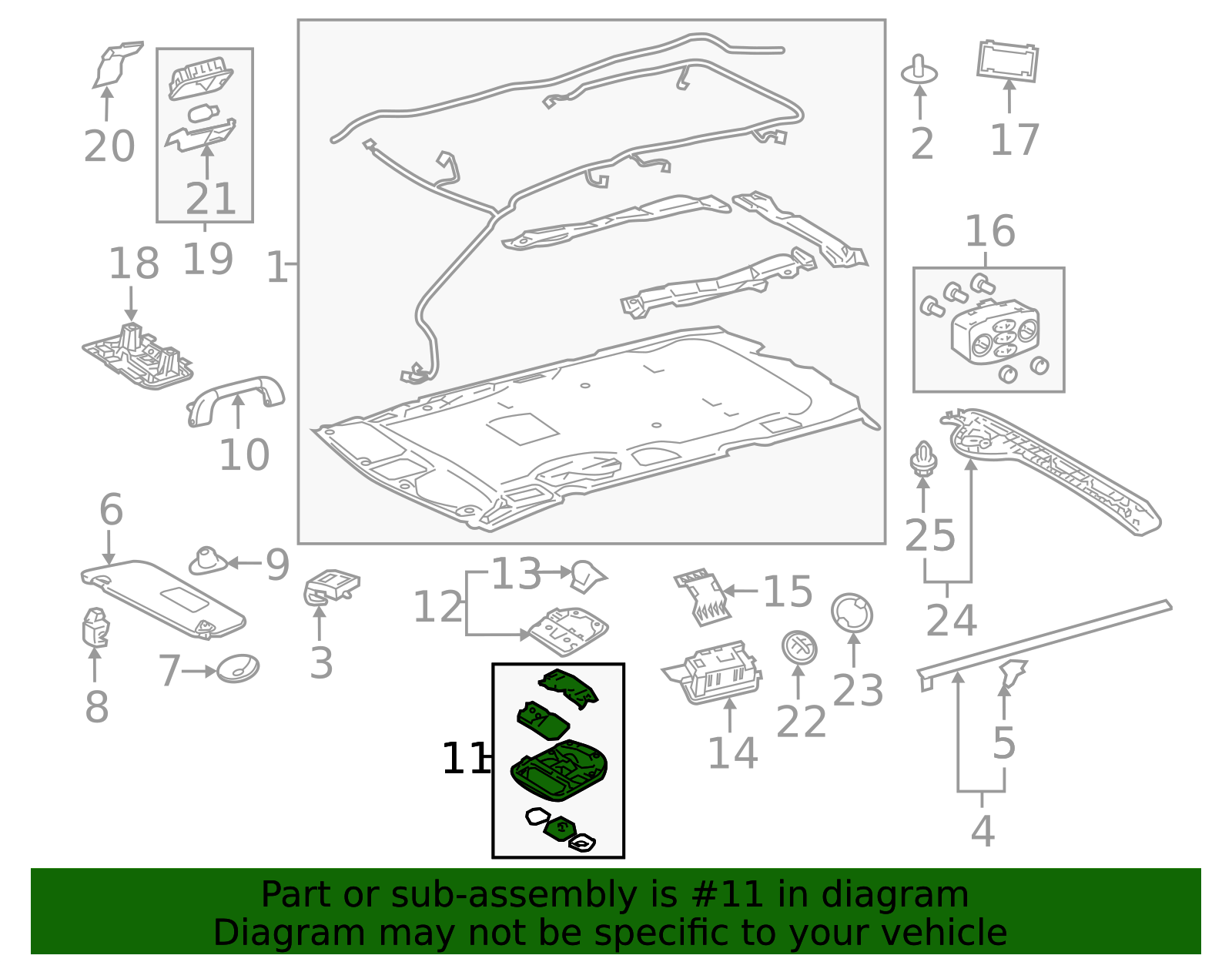 2014 Toyota Sienna Map Lamp Assembly 04005-55208-B0 | OEM Parts Online