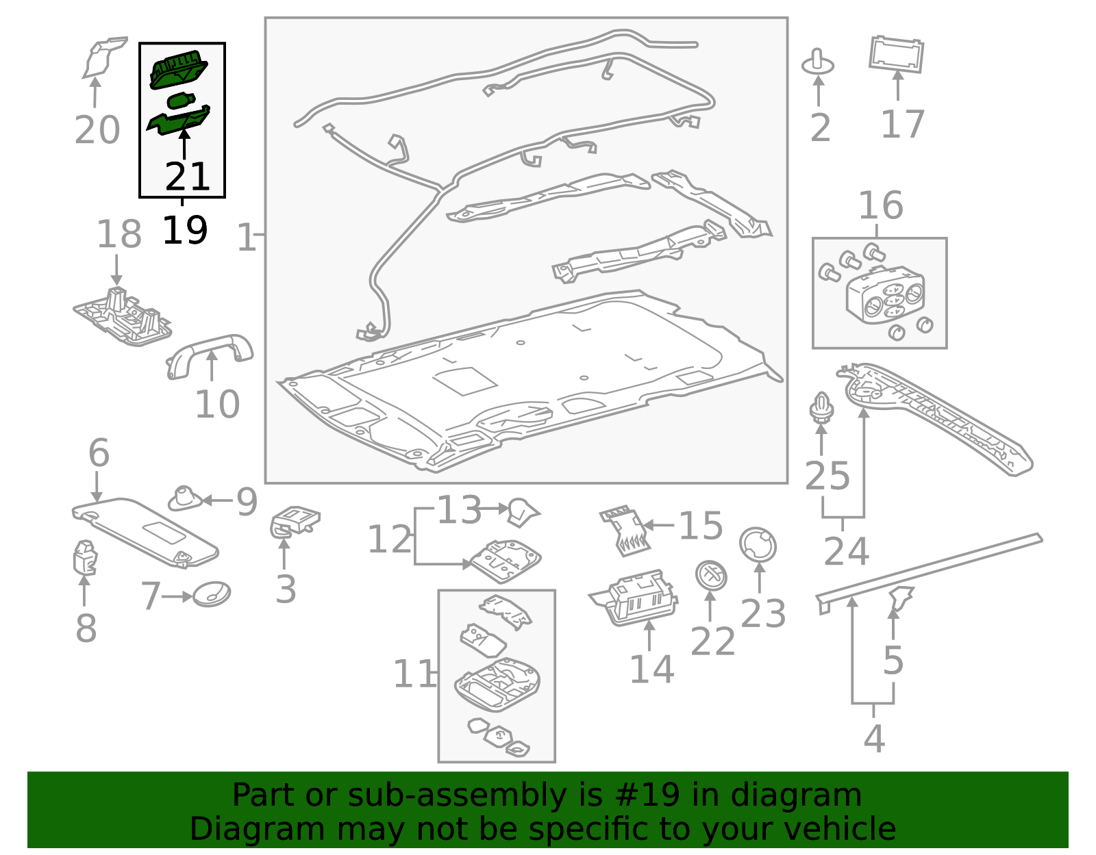 Genuine Toyota Reading Lmp Assembly part# 81240-08030-B0 for 2011-2020 ...