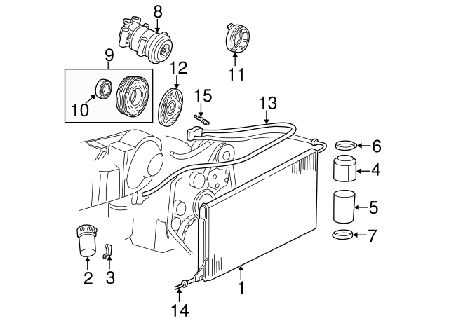 1996-1999 GM Air Conditioning Compressor 89019367 | OEM Parts Online