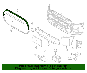 51-11-9-450-550 - Grille Molding 2022-2024 Mini Cooper | AutoNation Parts