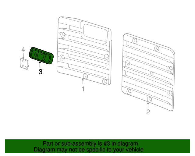 2003-2021 GM Rear Interior Door Handle Bezel 25959064 GM ...