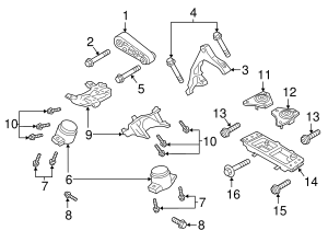 2012-2024 Porsche Motor Mount Bolt PAF-911-489 | Gaudin Porsche Parts