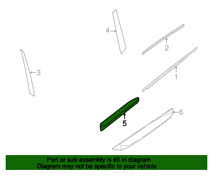 2013-2020 Infiniti Side Molding 82870-9NF0A | INFINITI Parts ...