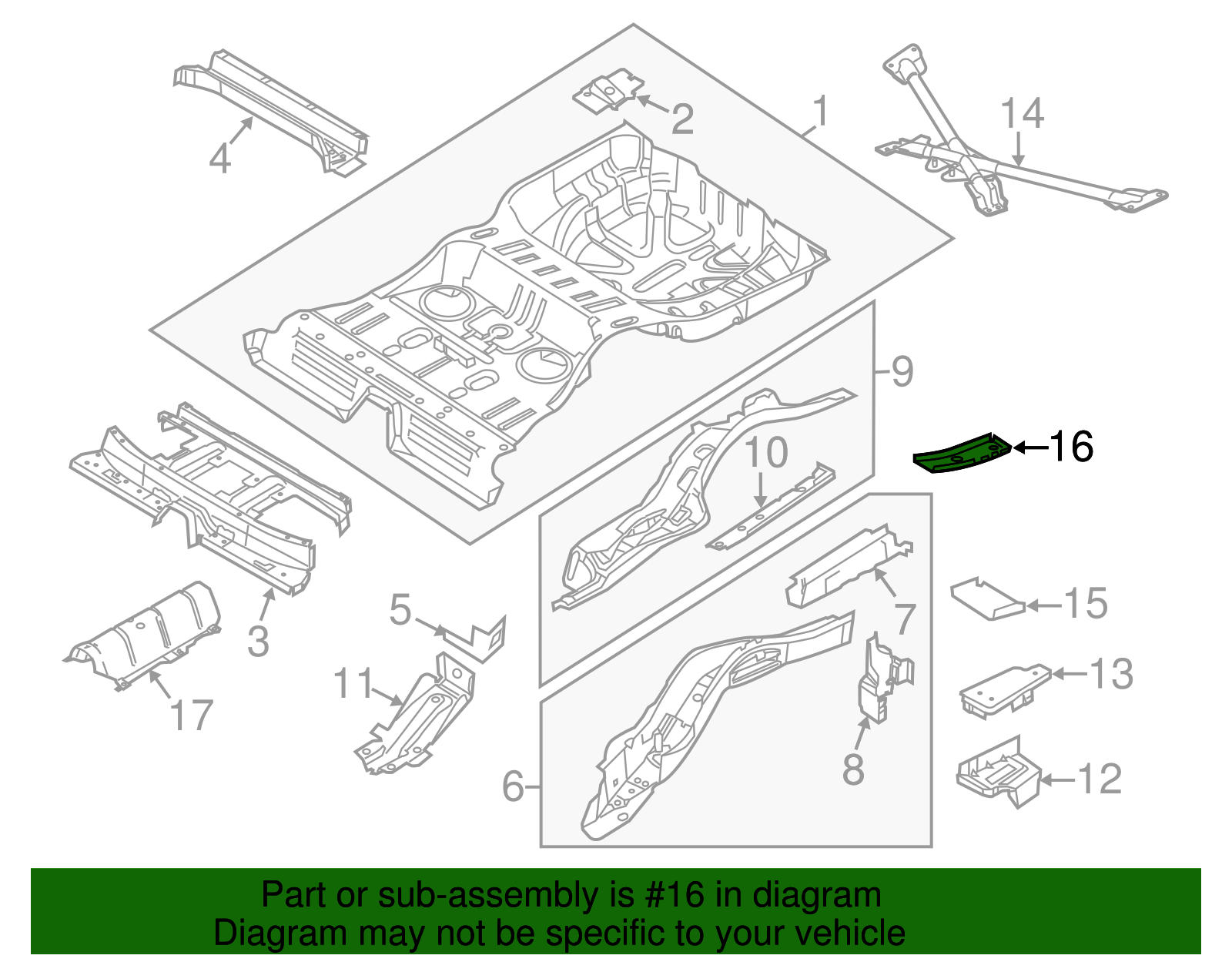 8A8Z-74102B40-B - Rear Rail Assembly Upper Reinforced 2009-2019 Ford ...