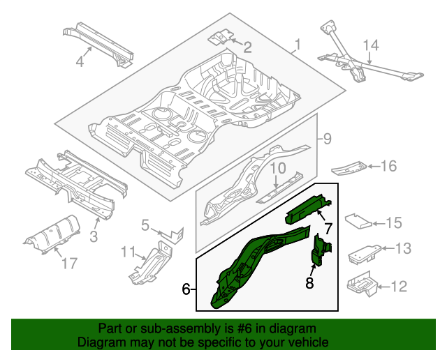 2009-2019 Ford Rear Side Member BB5Z-7810456-A | TascaParts.com