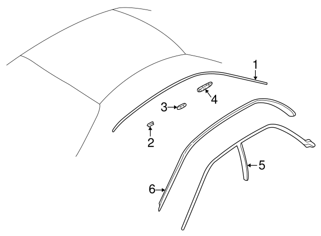 2002-2007 Subaru Impreza Roof Molding Clip 909130021 | Subaru Parts Store