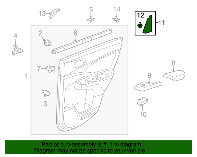 OEM 2012-2016 Honda CR-V Side Trim 72458-T0G-A01 | Honda Automotive Parts