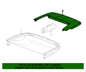 2011-2015 Chevrolet Camaro Jet Black Folding Top Stowage Compartment ...