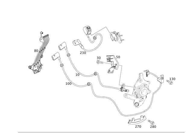 207-905-96-02 - Rotational Speed Sensor 2012-2017 Mercedes-Benz ...
