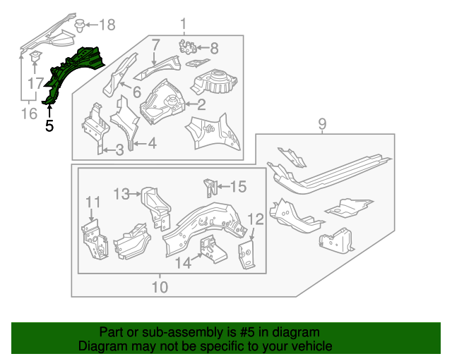 2013-2017 Cadillac XTS Driver Side Front Compartment Upper Outer Side ...