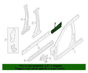 G6420-3JAMA - Inner Sill 2013-2016 Nissan Pathfinder | Nissan Parts ...