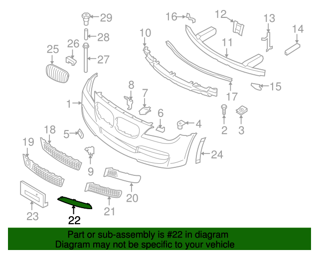 51118099324 - 2010-2015 BMW Molding (51-11-8-099-324) | BMW of South ...