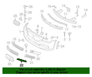 51118047727 - 2010-2015 BMW Molding (51-11-8-047-727) | BMW of South ...