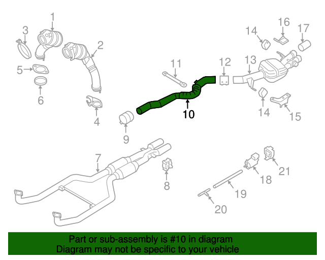 18307845466 - 2012-2019 BMW Intermediate Pipe (18-30-7-845-466) | BMW ...