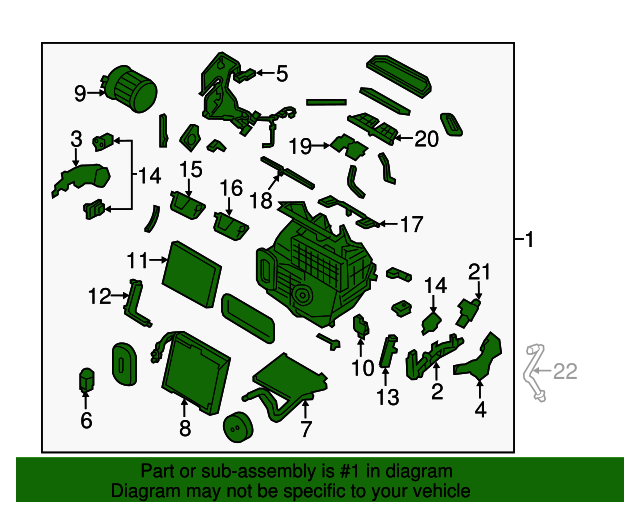 27210-4BU1A - AC & Heater Assembly 2014-2020 Nissan Rogue | Nissan ...