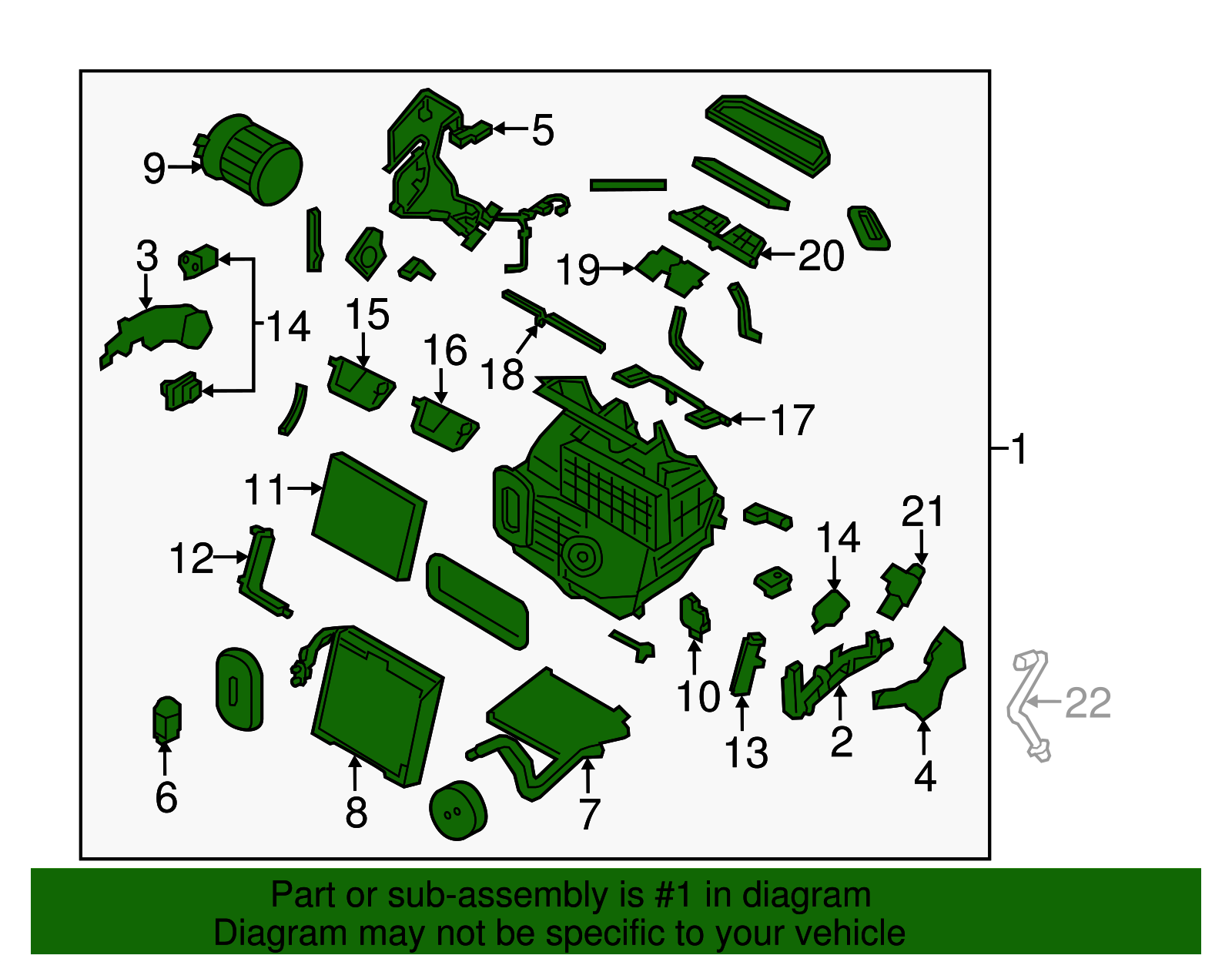 27210-4BU0A - AC & Heater Assembly 2014-2020 Nissan Rogue | Nissan ...