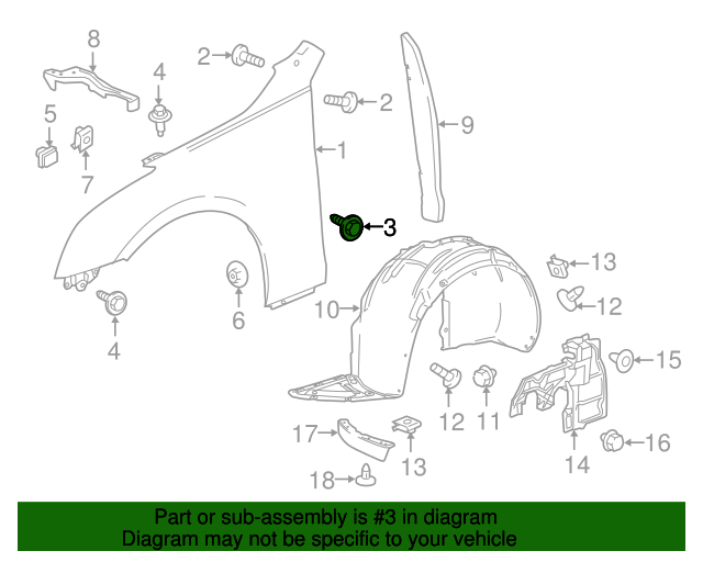 Fender Bolt - GM (11570218) | GMPartsDirect.com