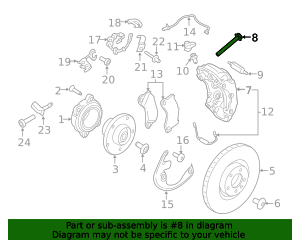 2017-2021 Porsche Macan Caliper Mount Bolt PAF-911-476 | Sunset Porsche ...