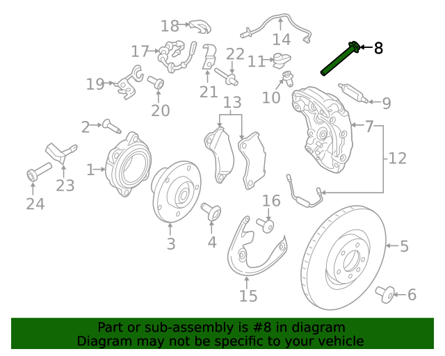 2017-2021 Porsche Macan Caliper Mount Bolt PAF-911-476 | Sunset Porsche ...