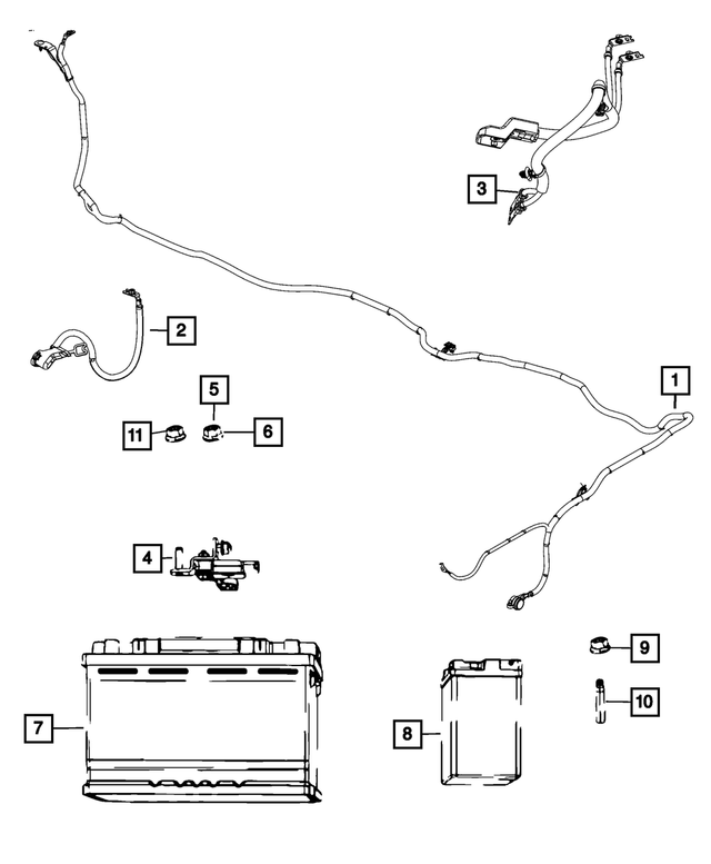 2024 Jeep Wrangler Battery Wiring 68598726AA | My Mopar Parts