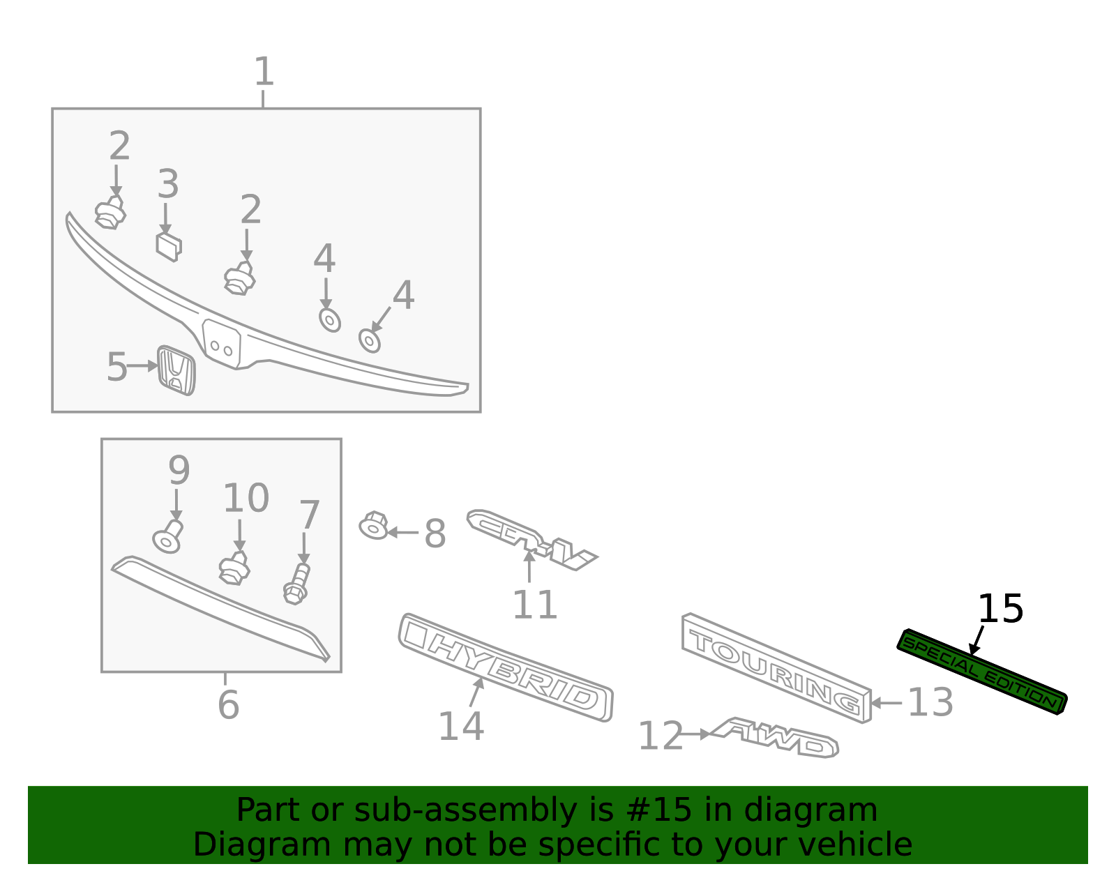 75731-TLA-A00 - Nameplate 2021-2022 Honda CR-V | Honda Parts Online