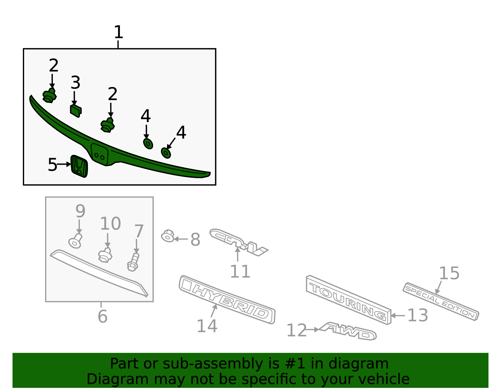74895-TLA-A01 - Upper Molding 2017-2019 Honda CR-V | Honda Parts Online