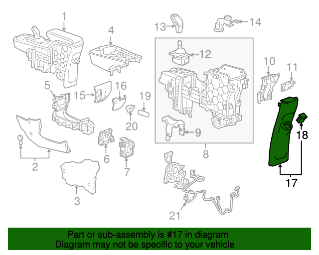 2017-2020 Chevrolet Bolt EV Rear Trim 42492296 | GMPartsDirect.com