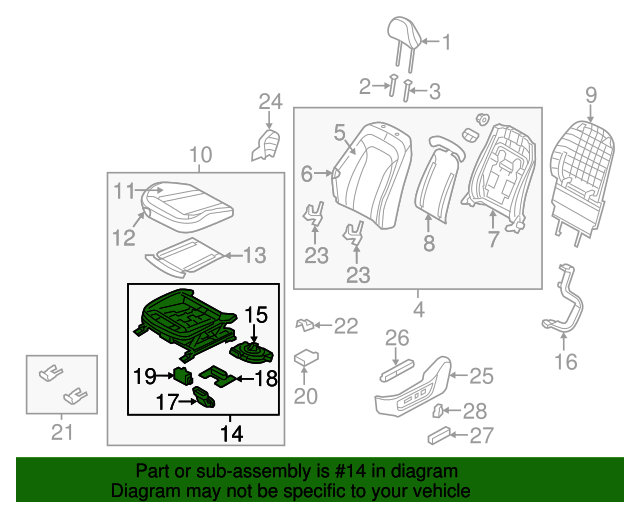 88500-4UAB0 - Seat Adjuster 2014-2016 Kia Optima | Kia.Parts Store