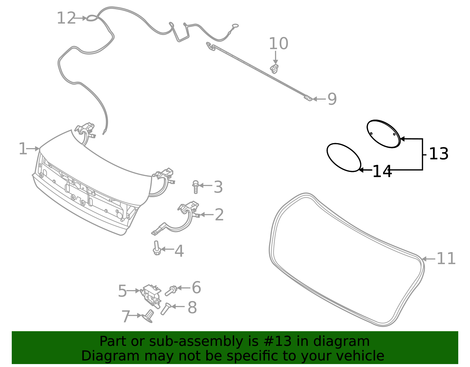 81260-L1000-T2G - Trunk Lid Release Switch 2020-2023 Hyundai Sonata ...