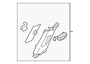 2011-2013 Kia Sportage | Upper Center Pillar Trim | 85830-3W100ED | Kia ...