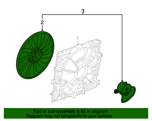 2016-2020 Cadillac CT6 Engine Cooling Fan Motor 84075446 GM ...