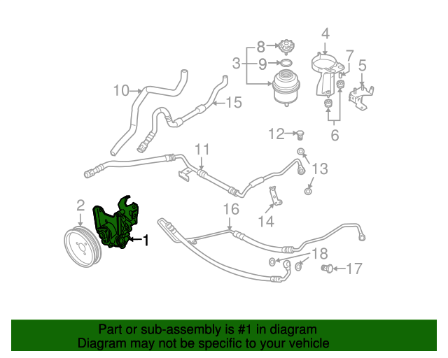 32416766190 - 2004-2005 BMW Power Steering Pump (32-41-6-766-190) | BMW ...