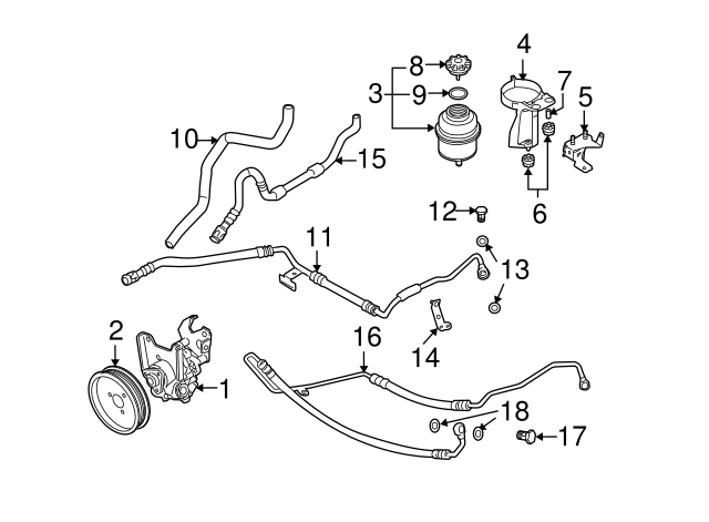 32416766190 - 2004-2005 BMW Power Steering Pump (32-41-6-766-190) | BMW ...