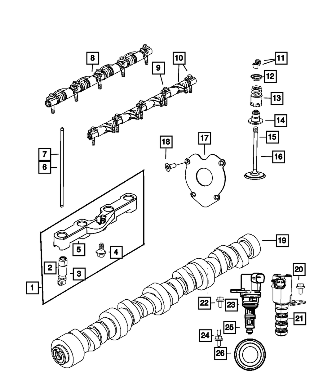 2025 Ram Engine Camshaft 68635422AA | My Mopar Parts