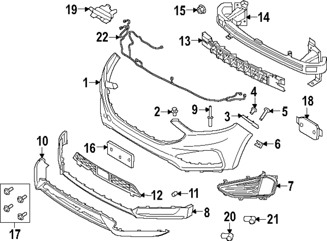 Genuine OEM Ford Part - Bumper Grille KT4Z-17K945-HA | Genuine OEM Ford ...