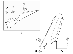 2016-2024 Kia OEM NEW 2016-2020 Kia Forte K900 Optima Quarter Pillar ...