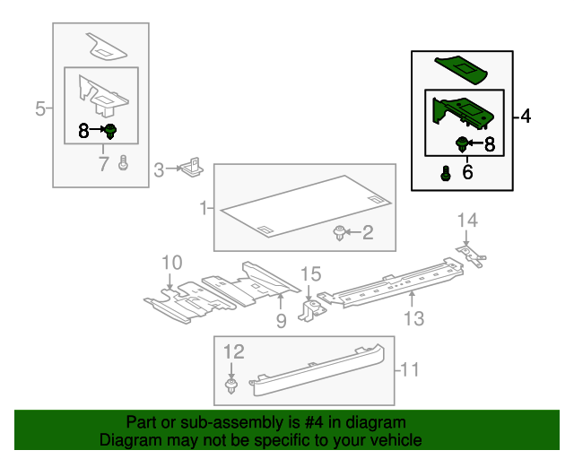 58417-35040-C0 - Storage Compartment - 2010-2020 Toyota 4Runner ...