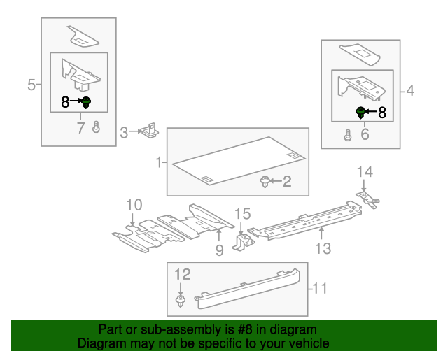 1995-2022 Toyota Lower Center Pillar Trim Retainer Clip 90467-10161 ...