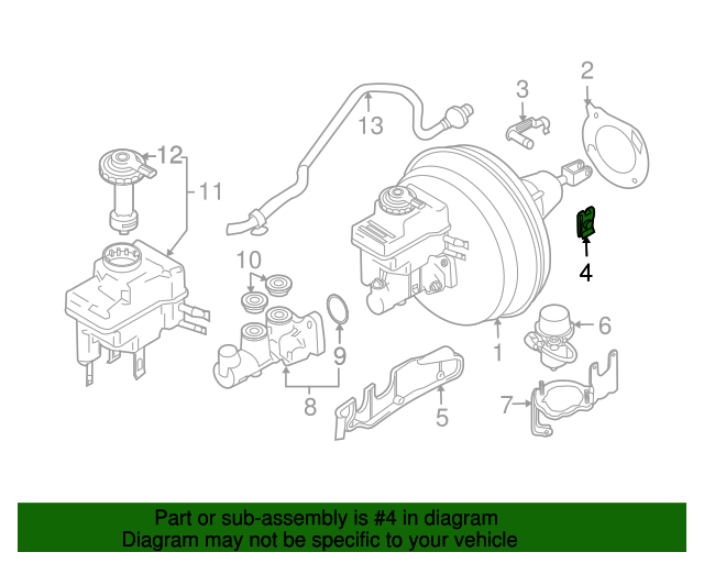 7129904567 - 1996-2013 BMW Power Brake Booster Clip (07-12-9-904-567 ...