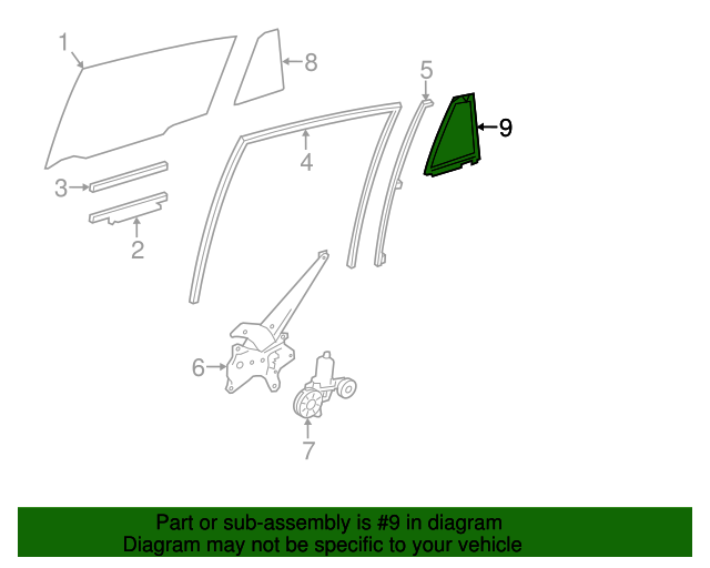 2013-2018 Toyota RAV4 Vent Window Weatherstrip 68188-0R030 | Toyota ...