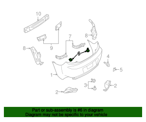 1990-2013 Mazda Bumper Cover Grommet H260-50-6K8 | RealMazdaParts.com