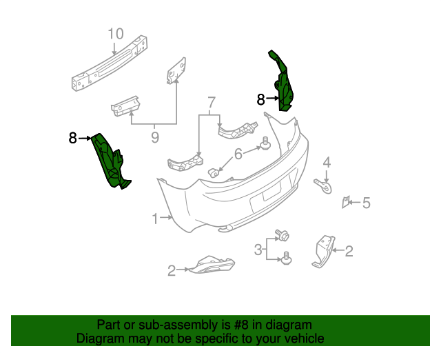 F151-50-341D - Splash Shield 2004-2008 Mazda RX-8 | AutoNationParts.com