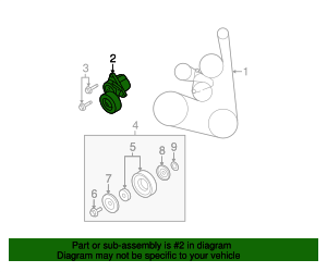 2007-2015 Nissan Accessory Drive Belt Tensioner Assembly 11955-JA00C ...