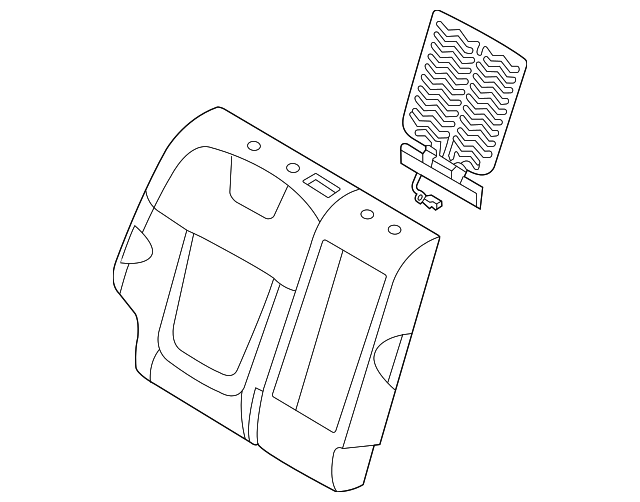 Hyundai - 89450-P0020 - Seat Back Pad - 2022-2024 Hyundai Tucson | OEM ...