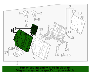 Hyundai - 88350-N9110 - Seat Back Pad - 2022-2024 Hyundai Tucson | OEM ...