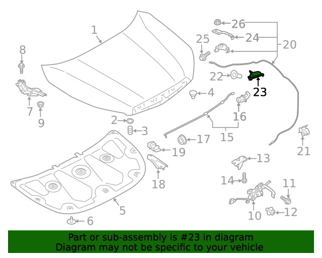 2019-2024 Subaru Release Cable Protector 57332AL040 | Subaru Parts Store