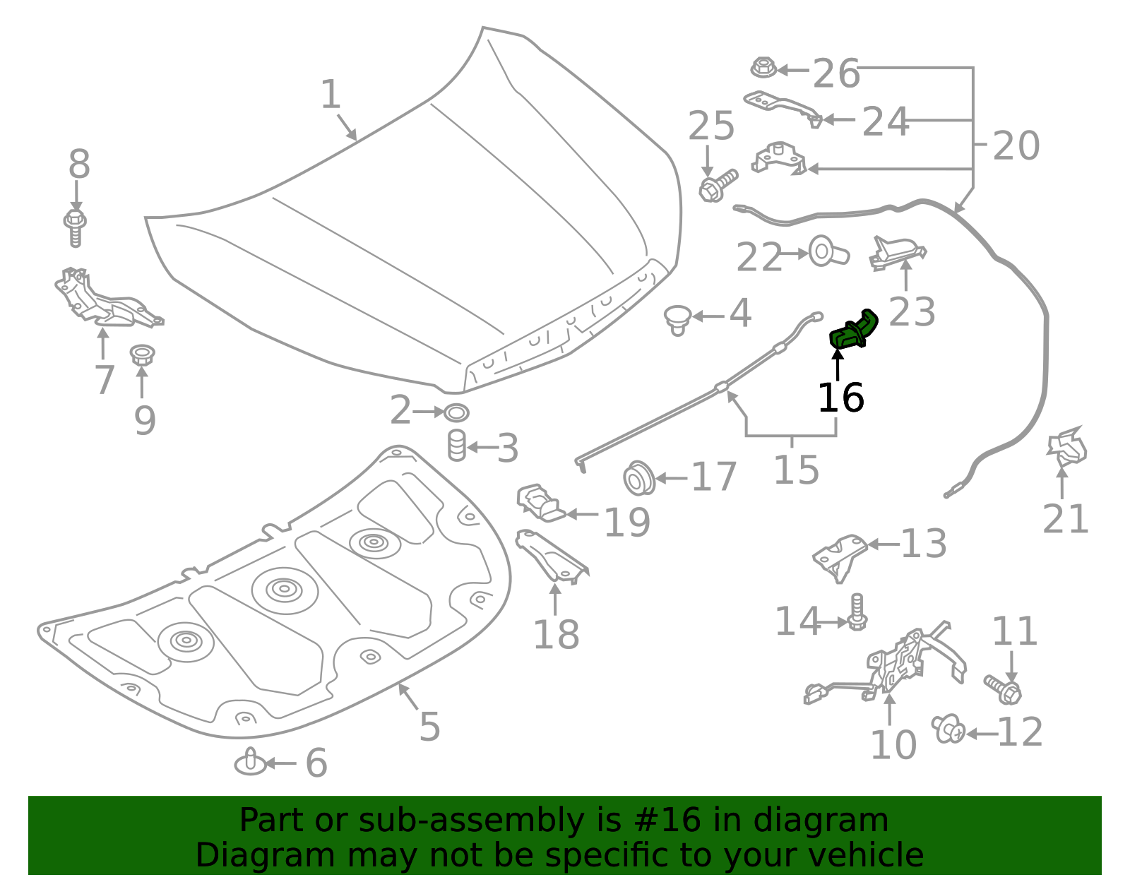 2019-2024 Subaru Forester Support Rod Holder 57242SJ000 | Subaru Parts ...