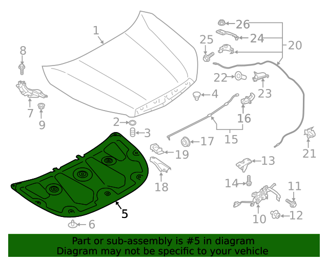 90815SJ101 - Insulator 2019-2023 Subaru Forester | Subaru Parts Quick