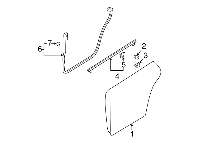 2000-2006 Subaru Door Weather-Strip Clip 909120024 | QuirkParts