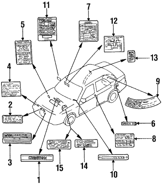 E301-15-031 - Label - 1986-1994 Mazda | Mazda Swag
